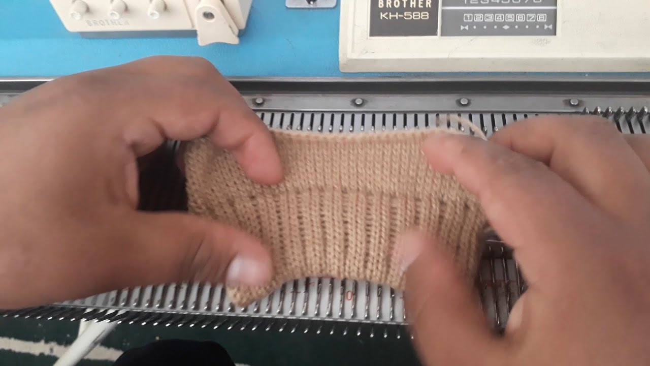 ️COMO TEJER PUÑO O DOBLADILLO EN 💐1X1 O 2X1 A MAQUINA DOMESTICA💐 - YouTube
