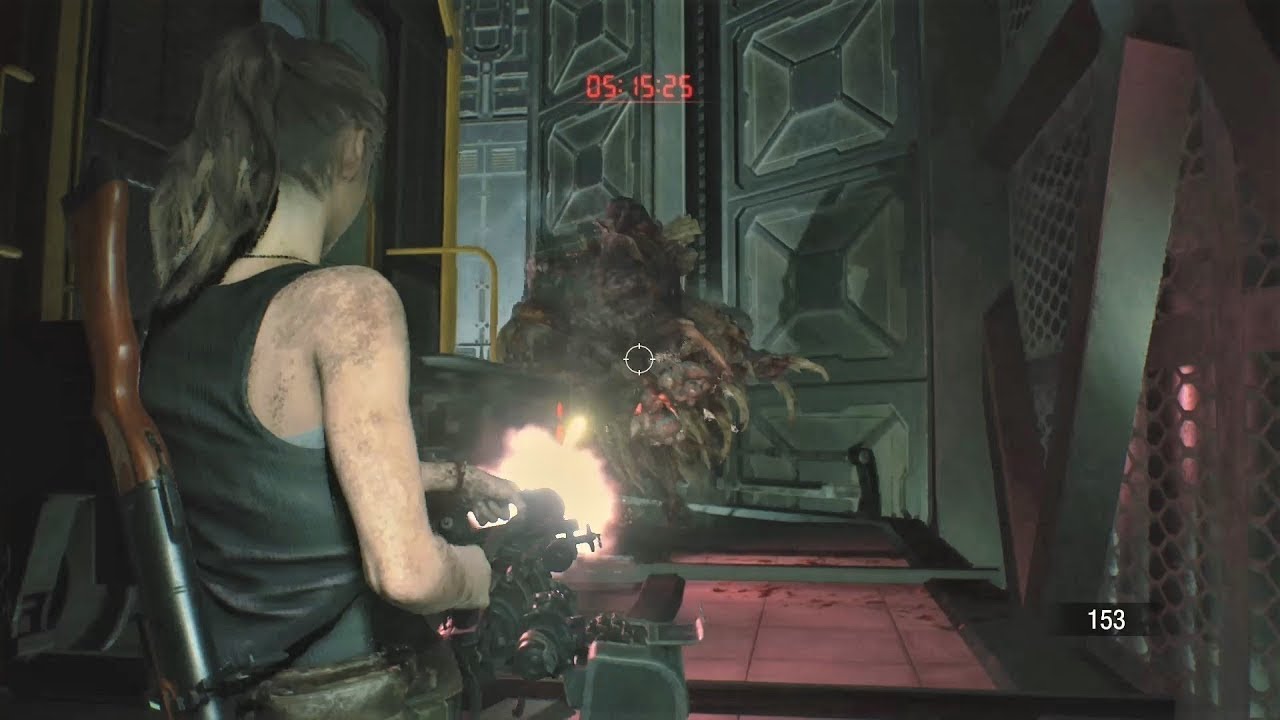 RESIDENT EVIL 2 Claire A gameplay part 8 Final Boss William Birkin\G ...