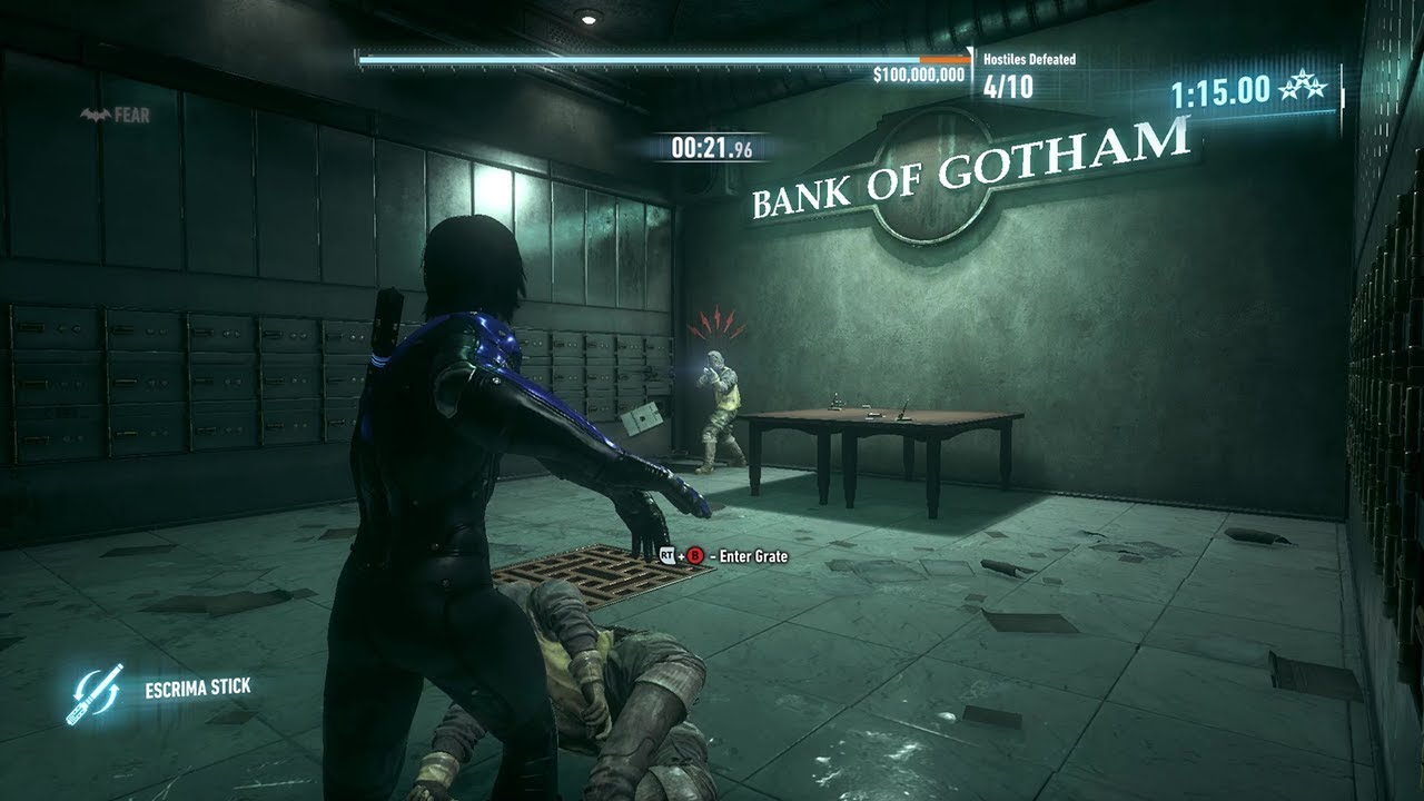 Batman Arkham Knight Nightwing on the Predator map Smash and Grab - YouTube