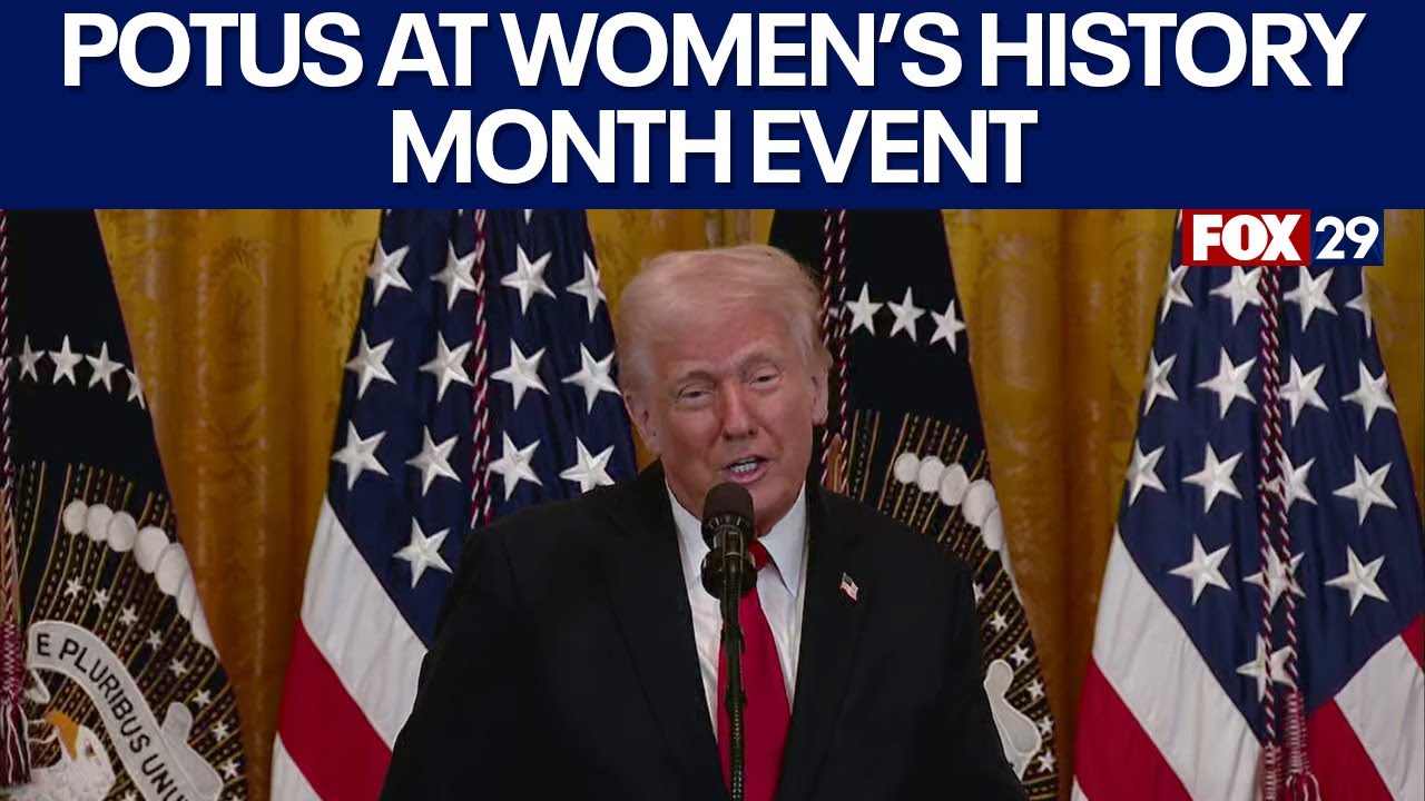 FULL EVENT: President Trump participates in Women's History Month event ...