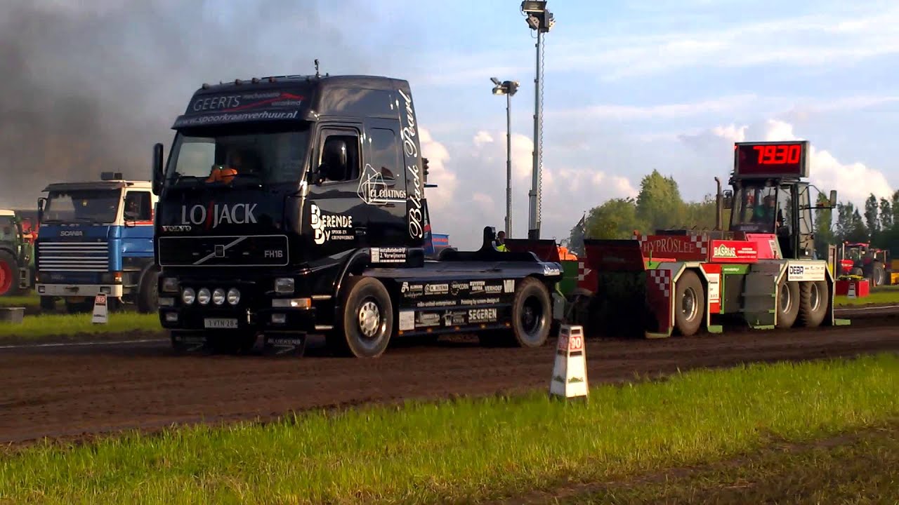 Truckpulling Black-Pearl Volvo Oud-Gastel 2015 pull2 - YouTube