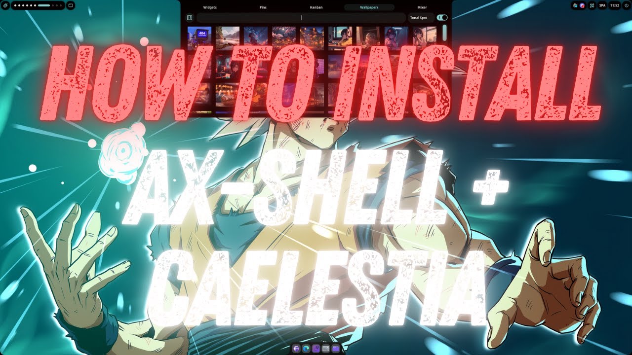 How to install Ax-shell with Caelestia Dotfiles - YouTube