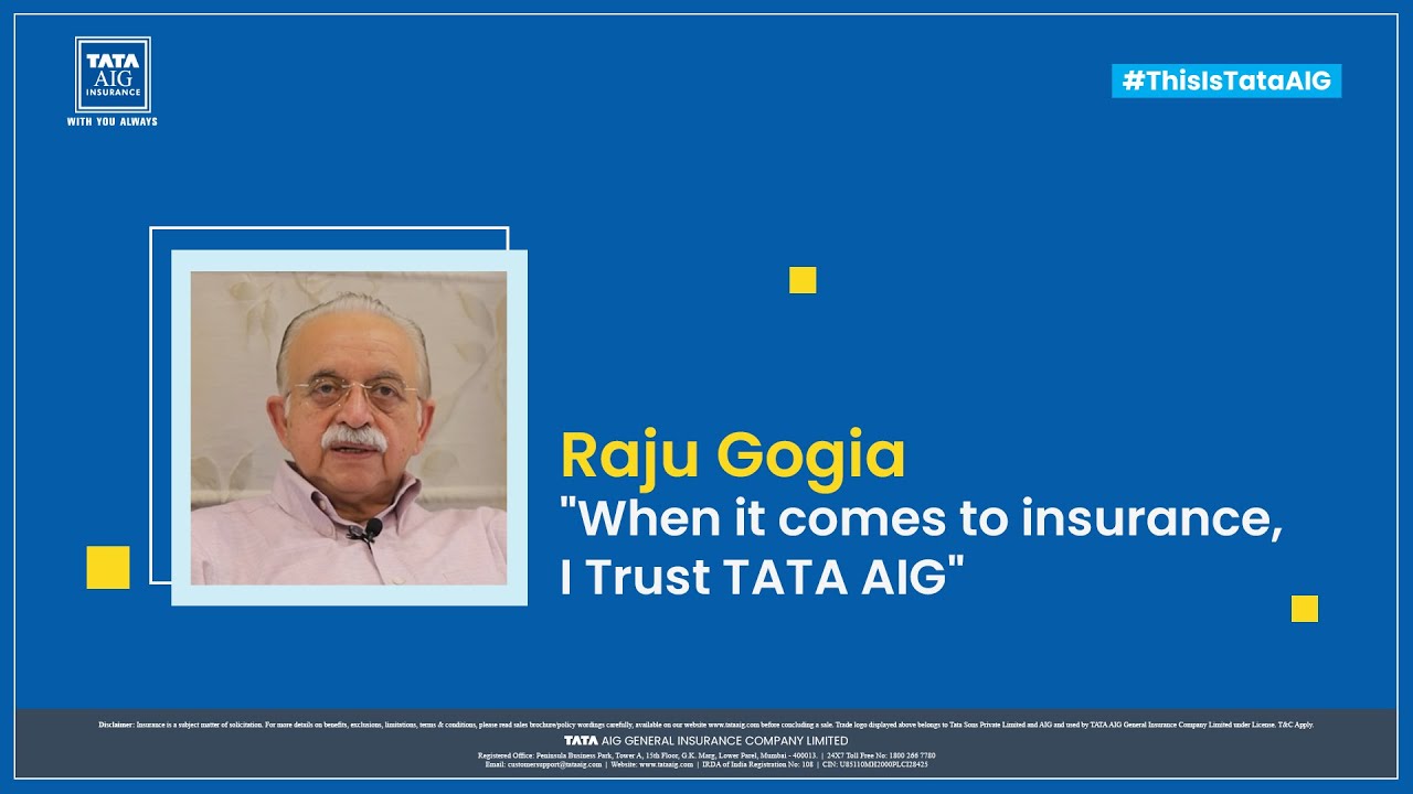 #ThisIsTataAIG | Mr. Raju Gogia | Health Customer Testimonial - YouTube