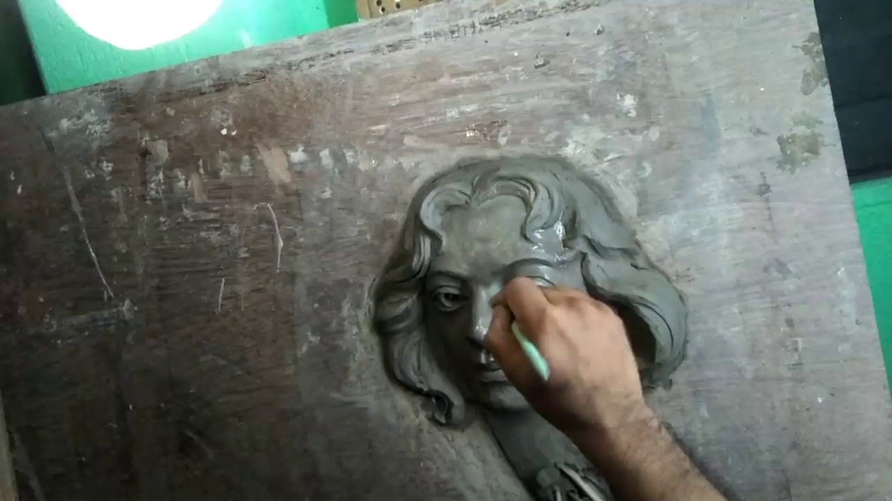 Clay modeling. Head sculpting - YouTube