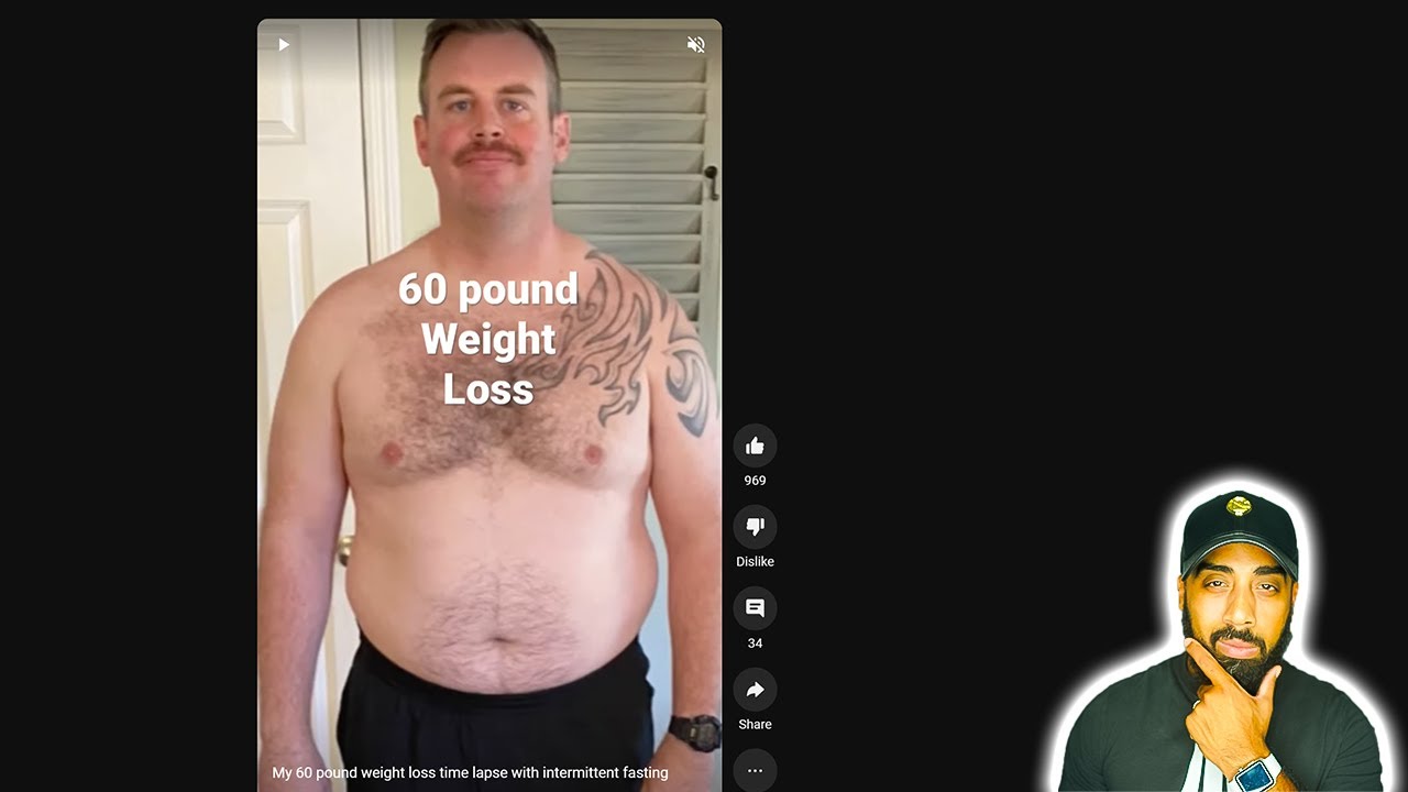 60 pounds Intermittent fasting transformation! - YouTube