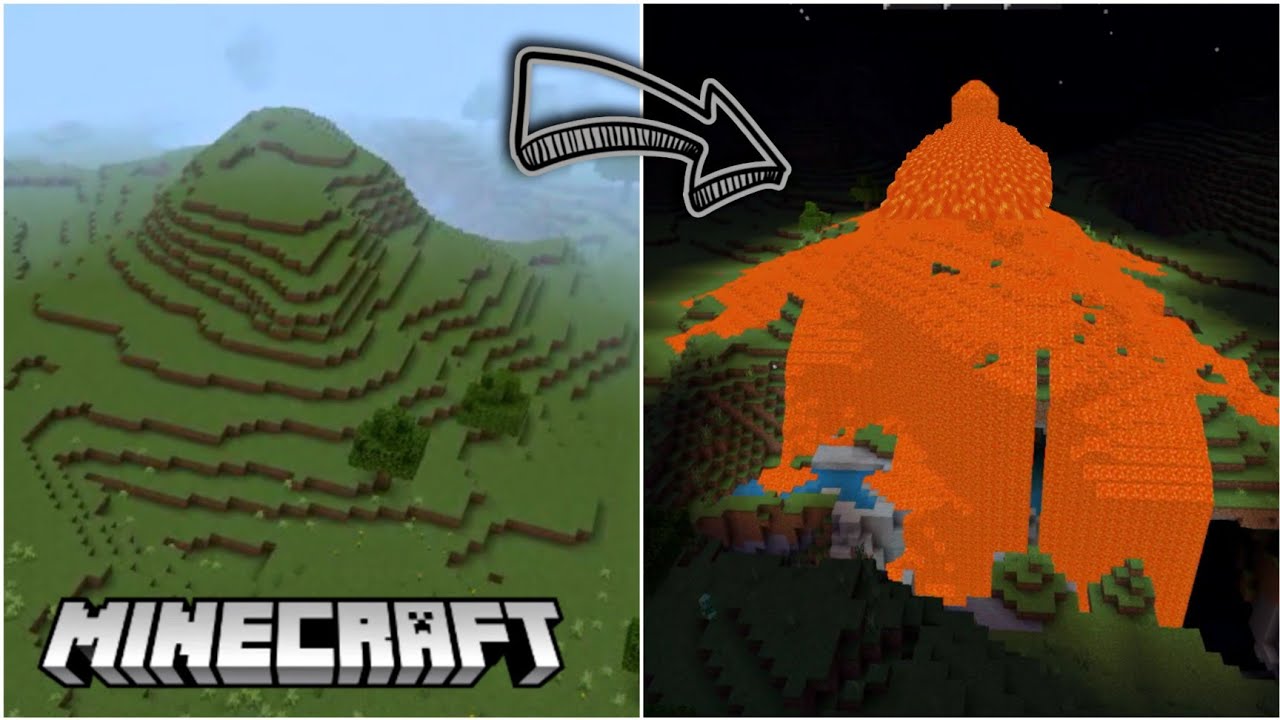 I Built The BIGGEST Lava Volcano in Minecraft Hardcore | Minecraft ...