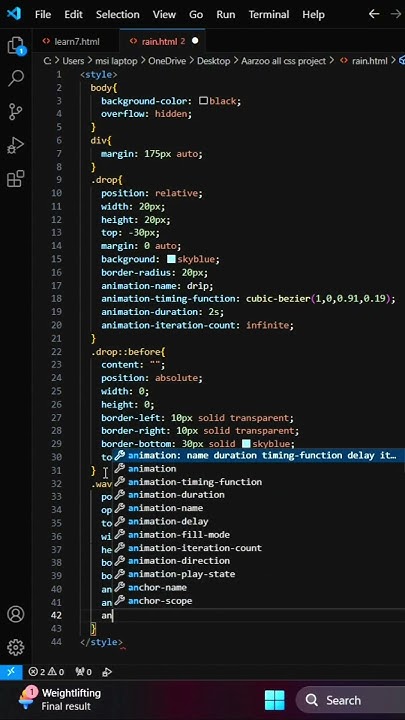 Html Tutorial For Beginners Drop Animation š„µš§ Html Css Coding Animation Shorts Viral