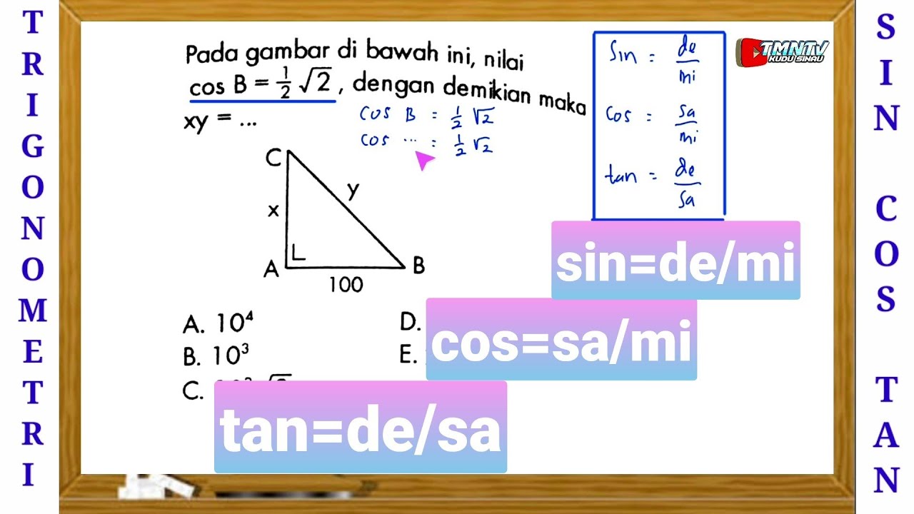 Cara Menentukan Panjang Sisi Segitiga Jika Diketahui Satu Sisi dan ...