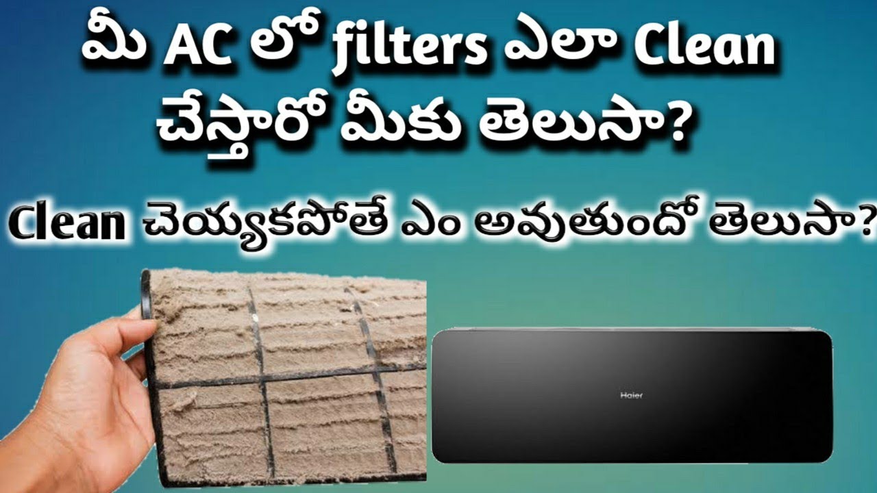 AC Cleaning at home in telugu 2020||How to clean air conditioner ...