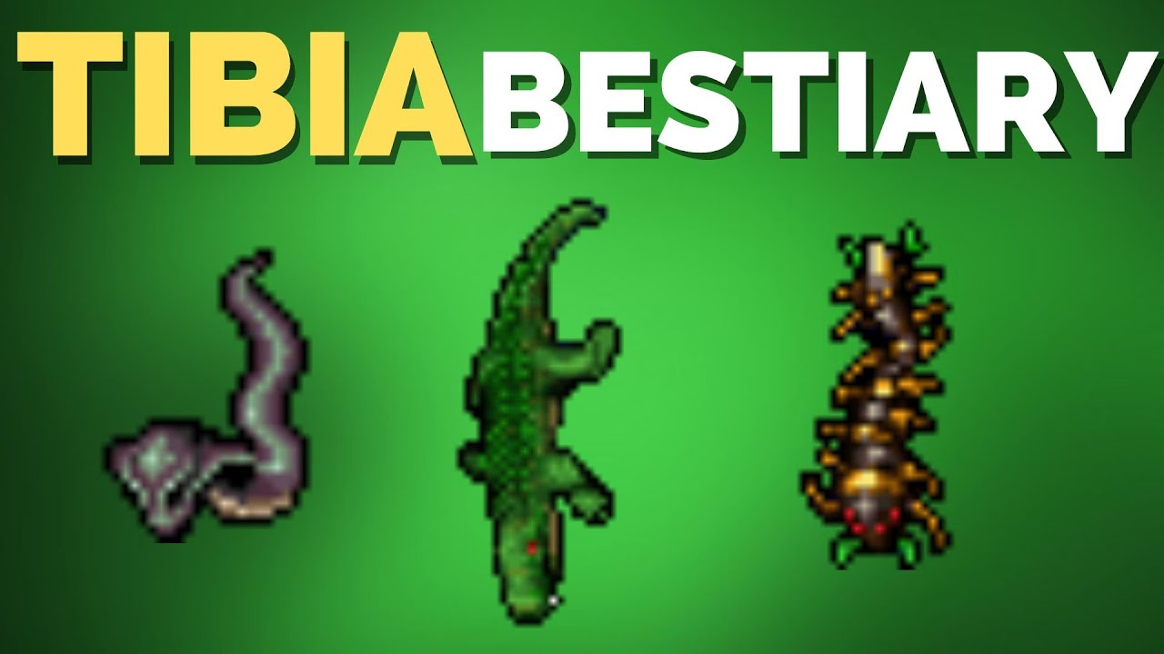 TIBIA BESTIARY Wasp, Crocodile, Cobra, Centipede, Bug, Terror Bird ...