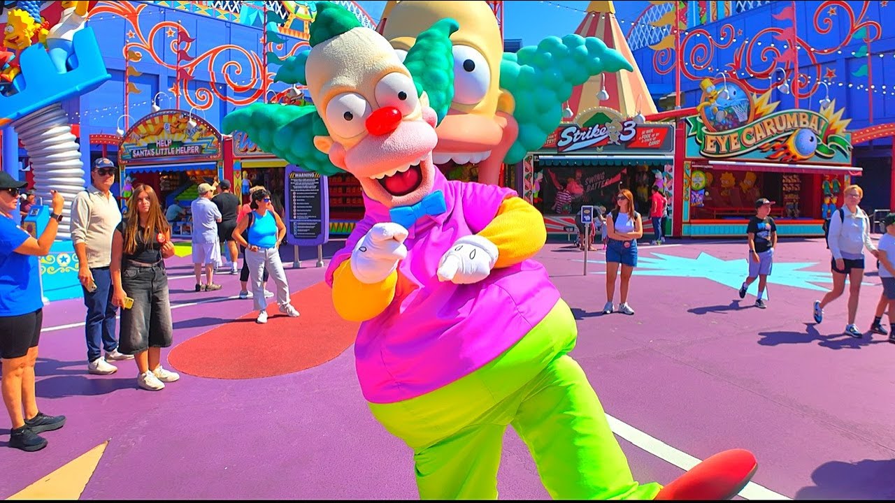 [2024] 4K Krusty The Clown INTERACTION - Universal Studios Hollywood ...