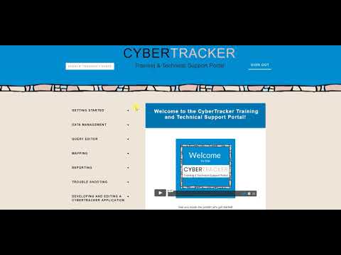 CyberTracker Training Portal walk through video