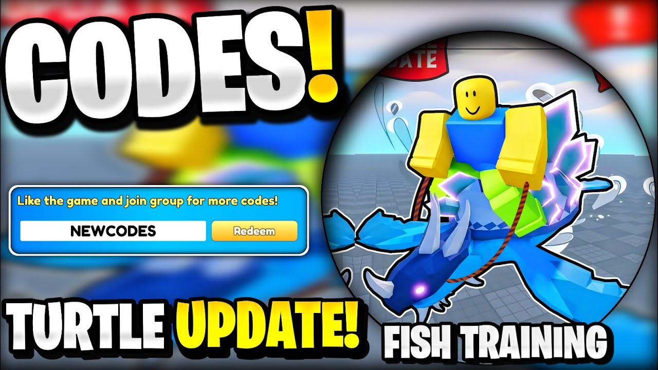 🔥*NEW* All Working TURTLE UPDATE CODES FOR FISH TRAINING! ROBLOX FISH TRAINING CODES - YouTube