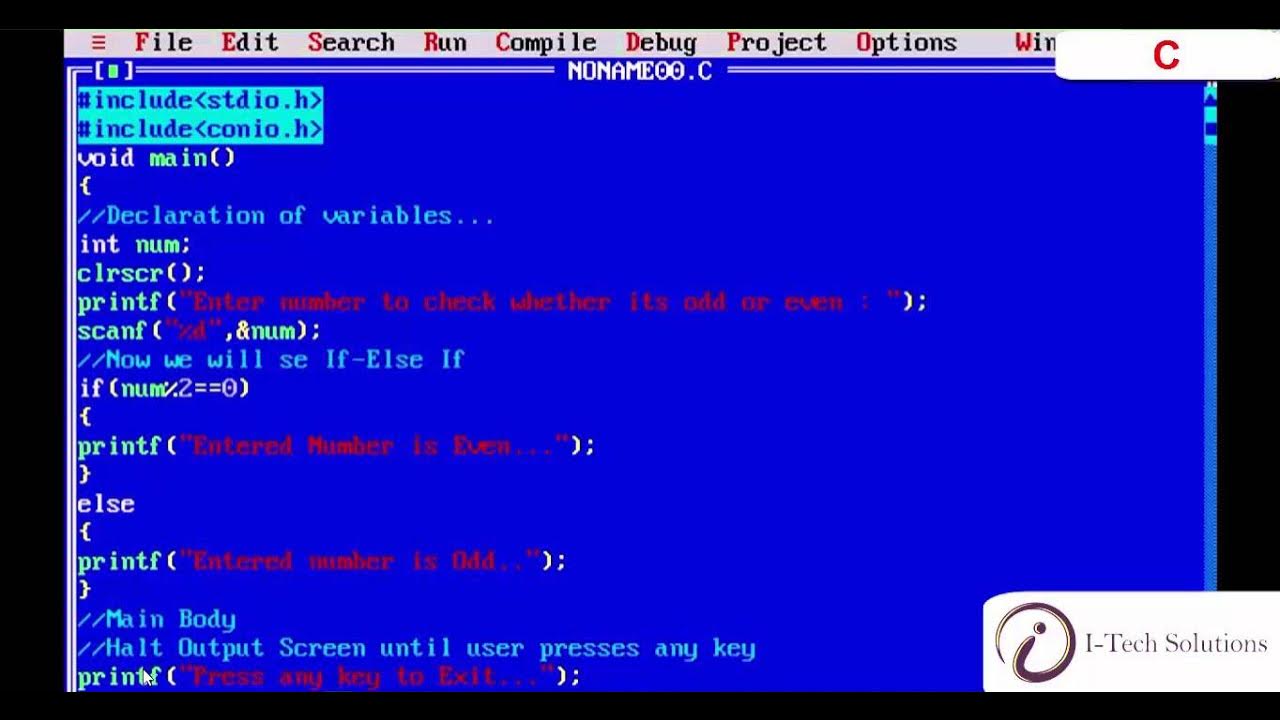 How to use IF-ELSE Conditions with Integer Datatype - C Programming ...