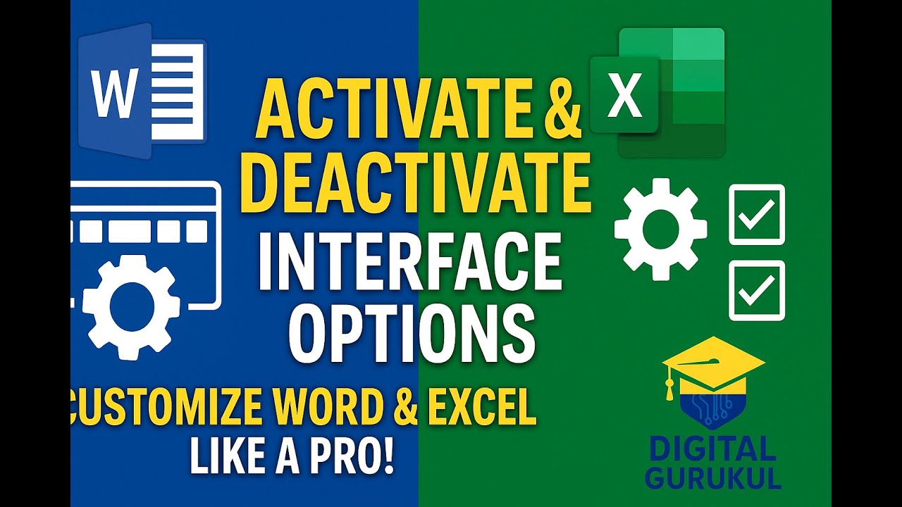 Master Interface Options! Activate & Deactivate Like a Pro in MS Word ...