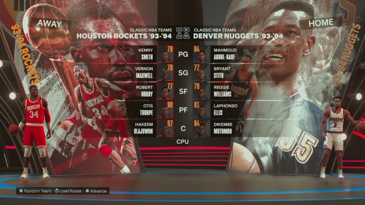 NBA 2K24 1993-1994 Denver Nuggets vs 1993-1994 Houston Rockets - YouTube