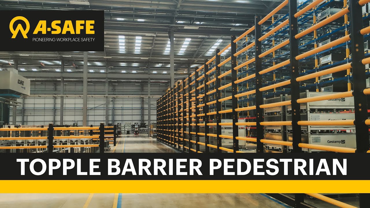 A-SAFE | Topple Barrier Pedestrian - YouTube