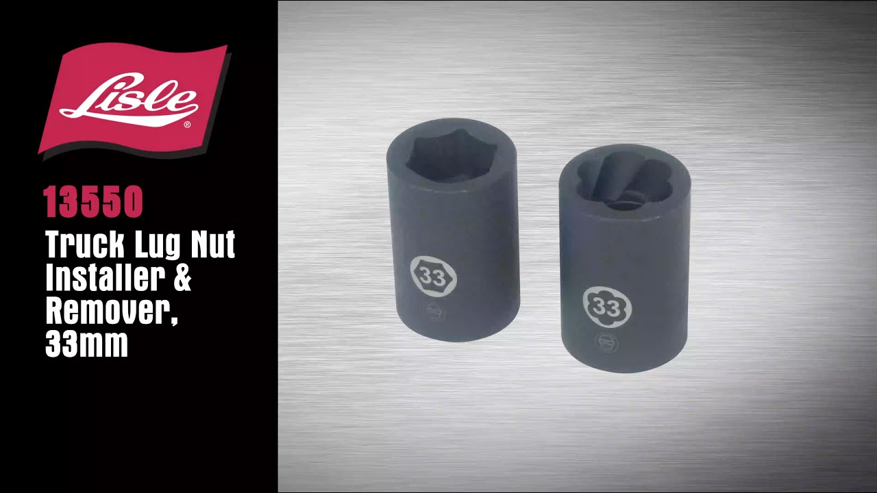 Lisle 13550 Truck Lug Nut Installer & Remover, 33mm - YouTube