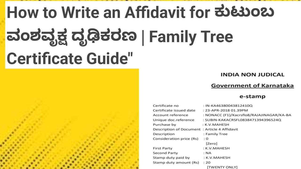 How To Write An Affidavit For Family Tree How To Write An Affidavit For Family Tree
