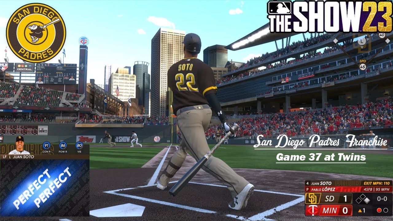 MLB THE SHOW 23 - San Diego Padres Franchise Game 37 at Twins - YouTube
