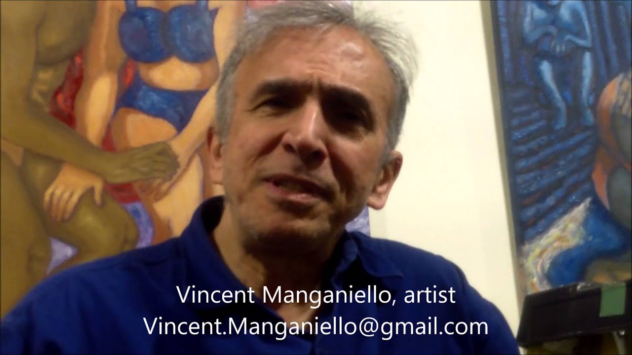 Vincent Manganiello, artist at The Carlton Gallery in Toronto, March ...