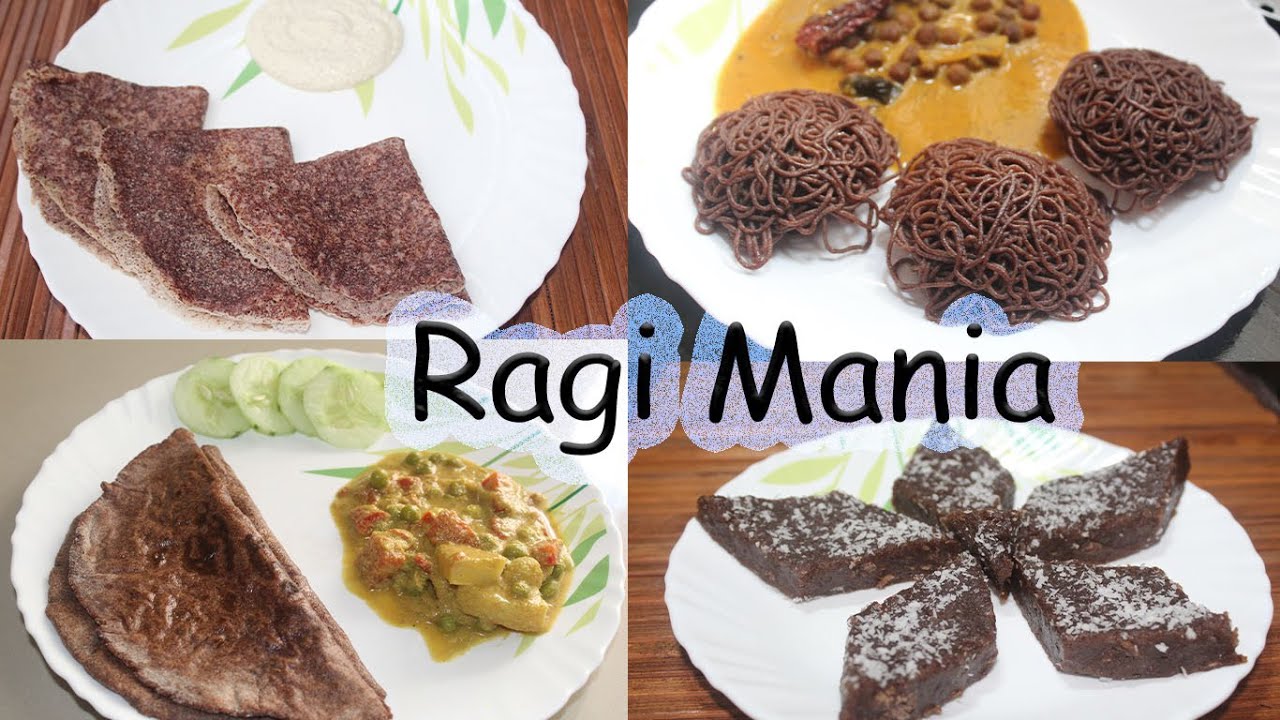 4 Healthy Tasty Ragi Recipes |Finger Millet Recipes #ragirotti # ...
