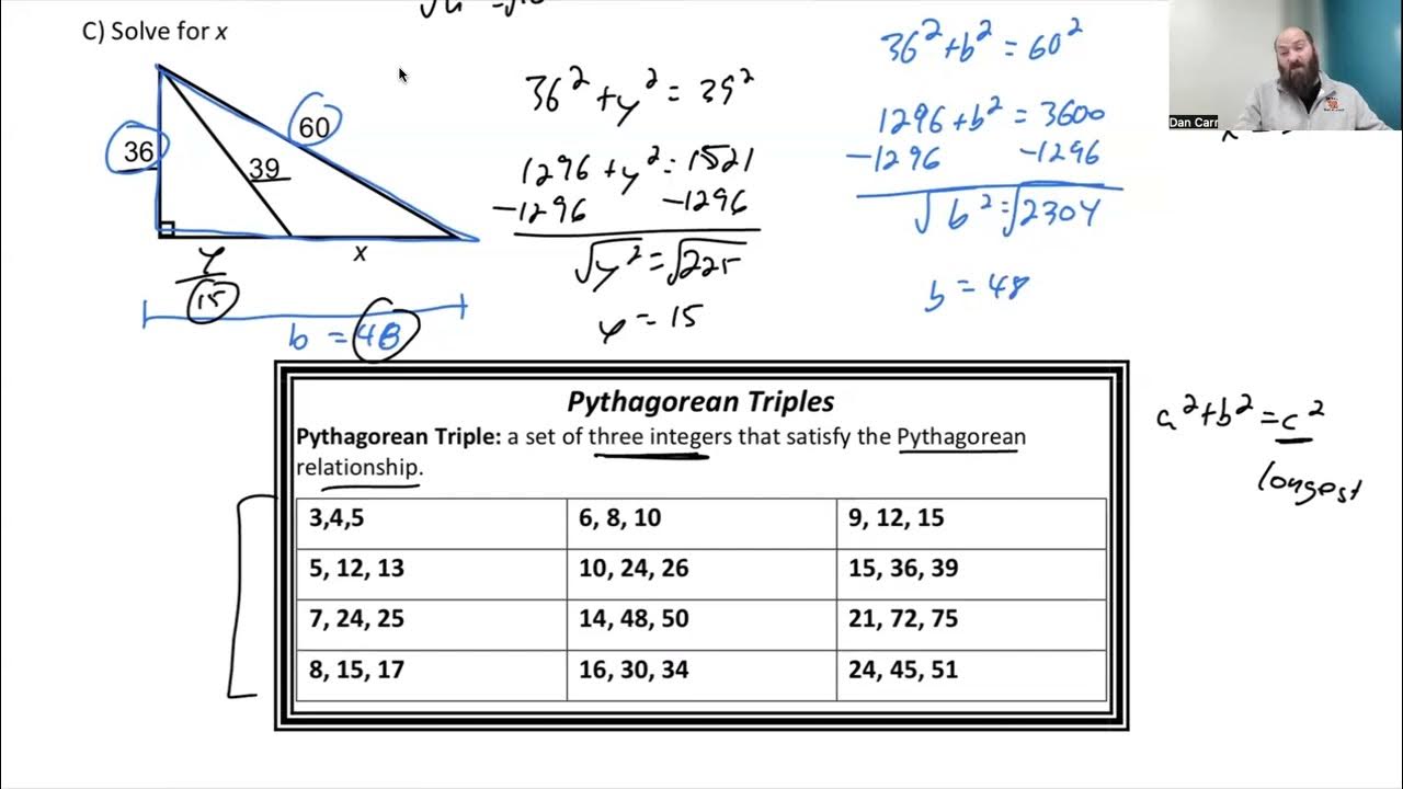 6 1 Day 1 Applying Pythagorean Theorem - YouTube