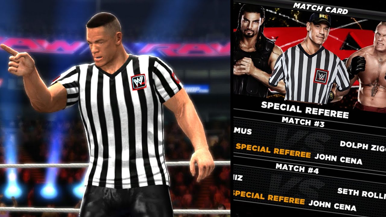 WWE 2K14 Universe Mode But I'm The Referee For The ENTIRE Show - YouTube