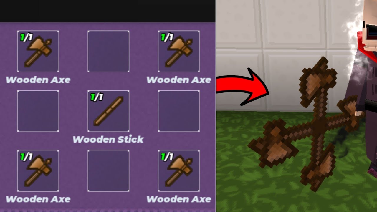 Crafting *Megatron Axe* in SkyBlock April Fool Update! (Blockman Go ...