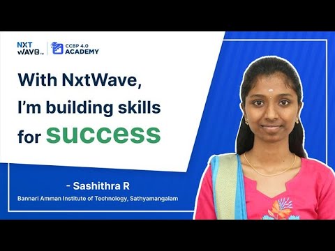 From Doubts to Progress | Sashithra’s NxtWave Academy Journey | Tamil ...