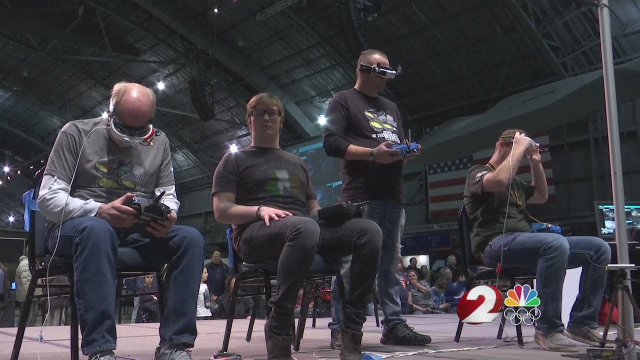 Drone races at National Museum of USAF - YouTube