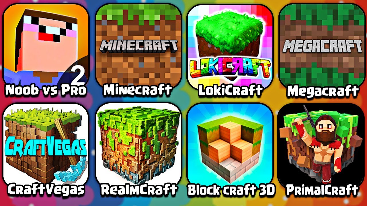 Noob vs Pro 2, Minecraft, LokiCraft, Megacraft, CraftVegas, RealmCraft ...