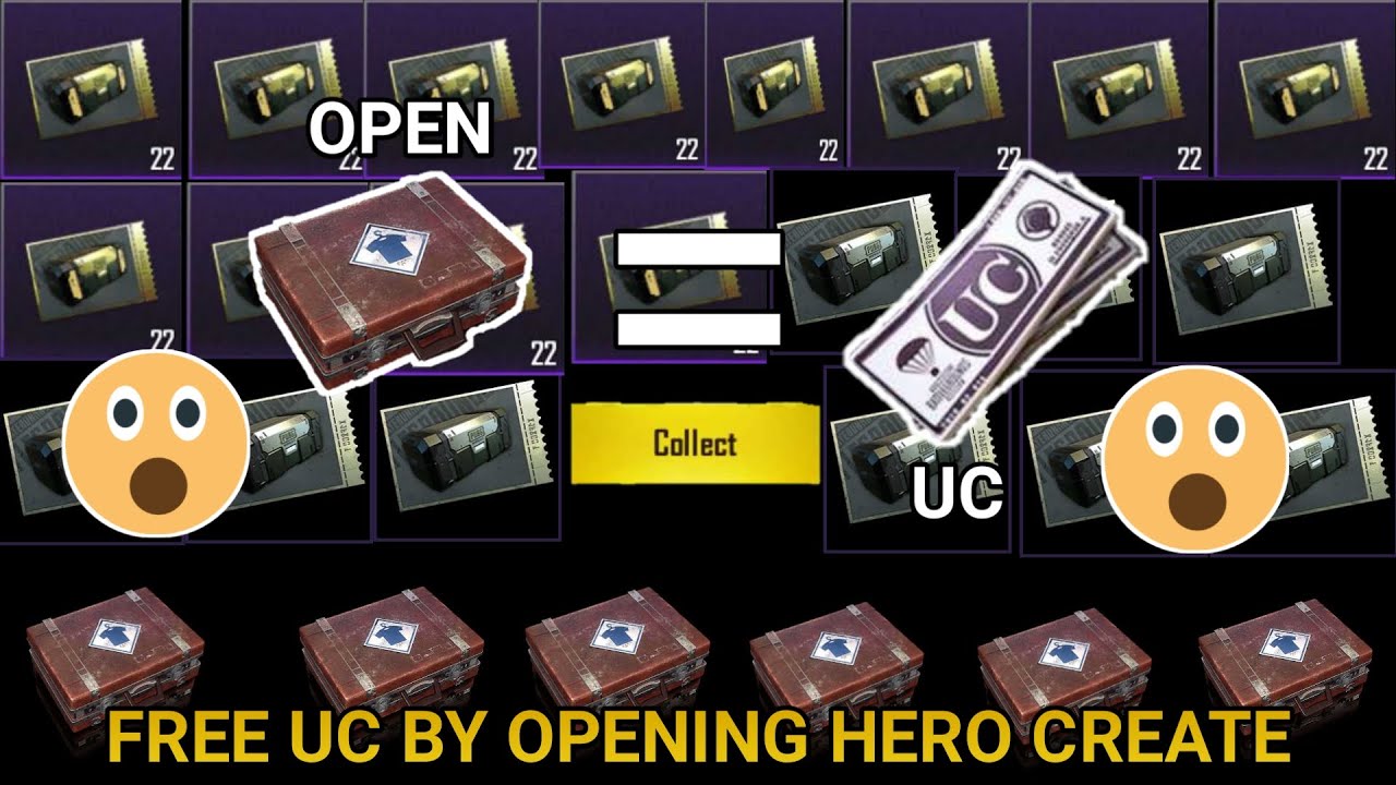 Free Create Opening PUBG MOBILE | Open Hero Create And Get Free UC ...