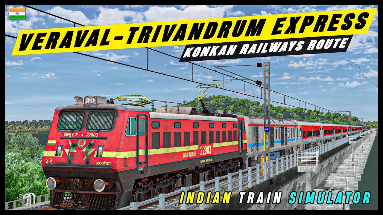 MOST SCENIC TRAIN JOURNEY IN KONKAN RAILWAY 😍 16333 VERAVAL ...