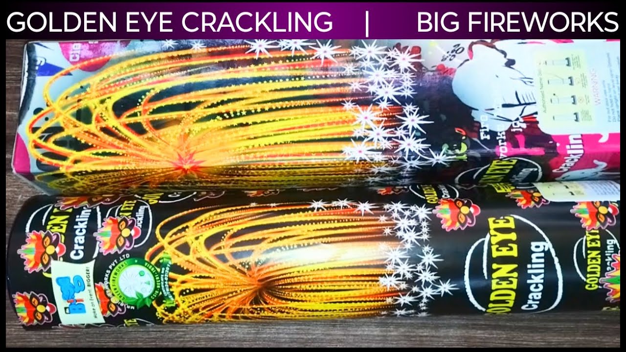Big fireworks 3.5 inch shell | golden eye crackling - YouTube
