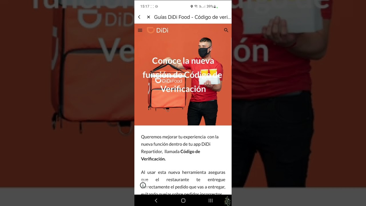 DiDi Food Nueva función Código de verificación...🥲(92) - YouTube