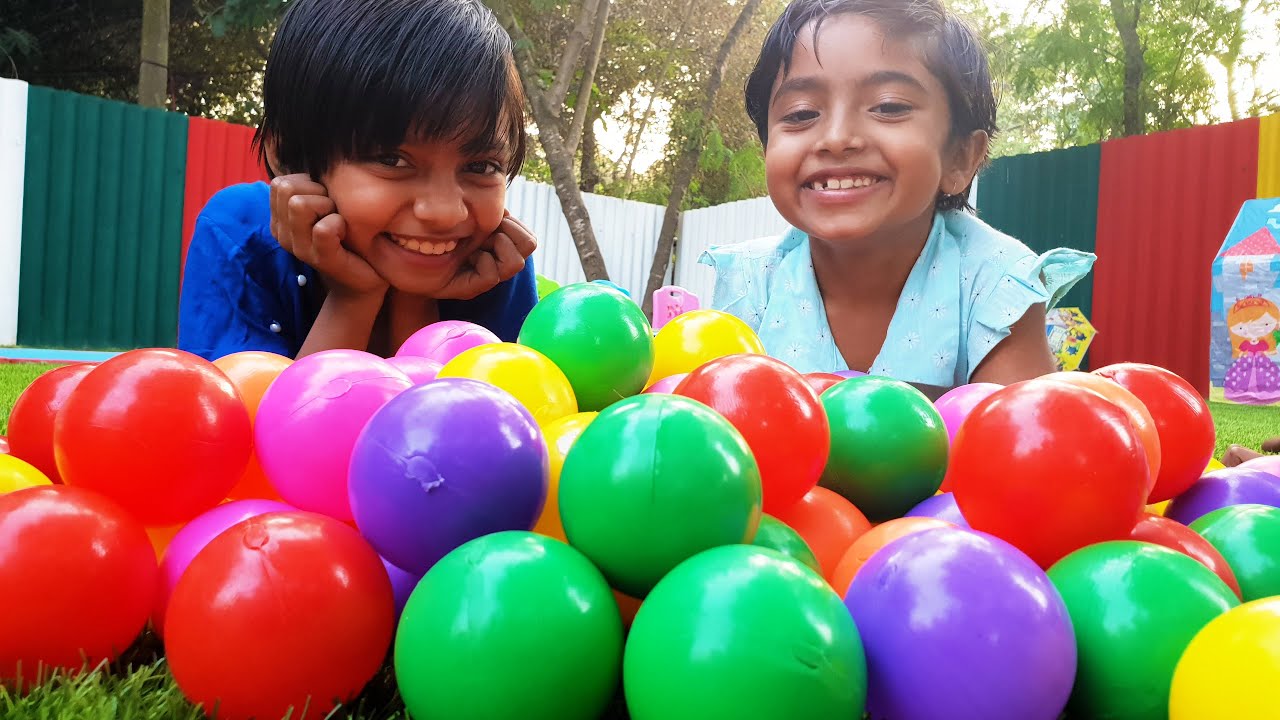 Color Ball Fun Video For Kids : Learning Color With Baha And Payel ...