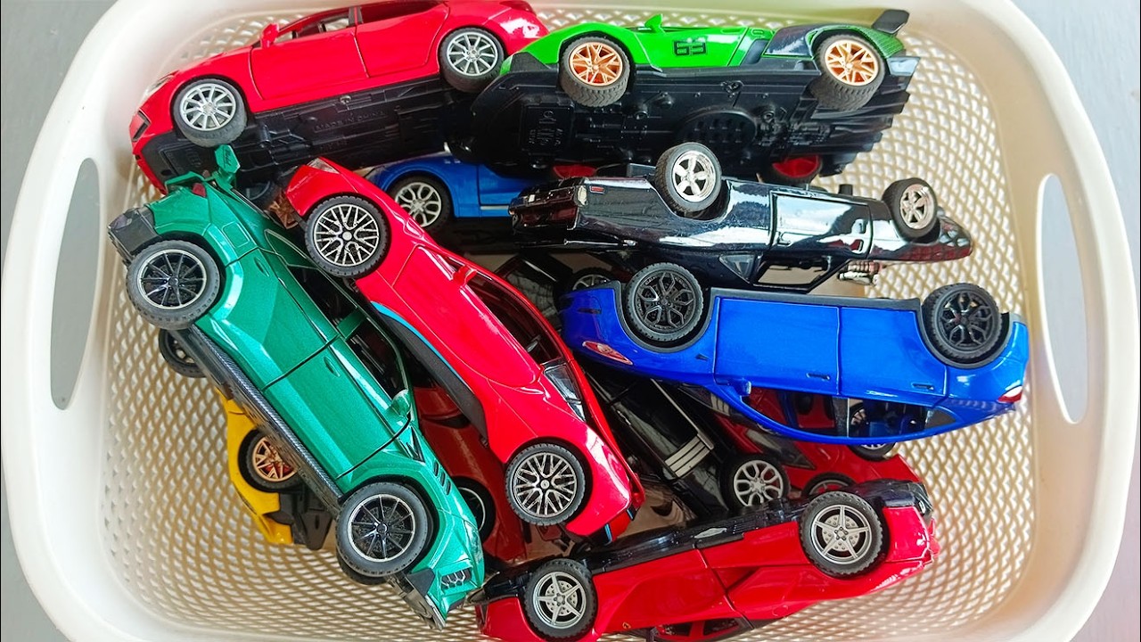 Box full of diecast Cars, Top toy Cars, Urus, Lamborghini, BMW, Dodge ...