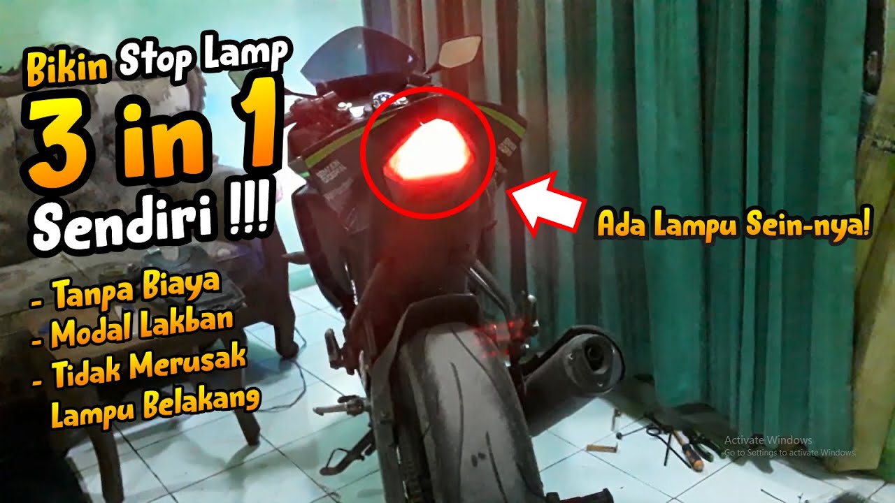 Tutorial Membuat Lampu Stop Lamp 3 in 1 di Yamaha R15 V2 #yamaha #r15v2 ...