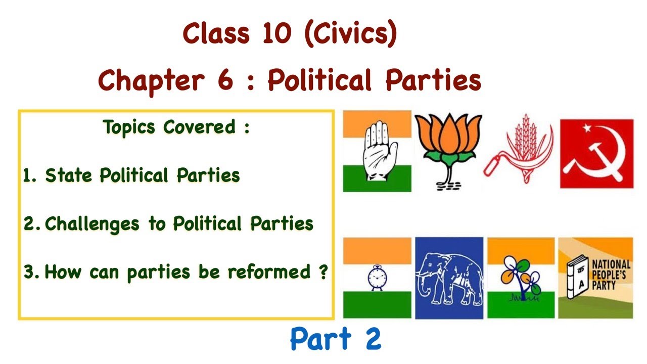CBSE (NCERT) - Class 10 - Civics - Political Parties - Part 2 - YouTube