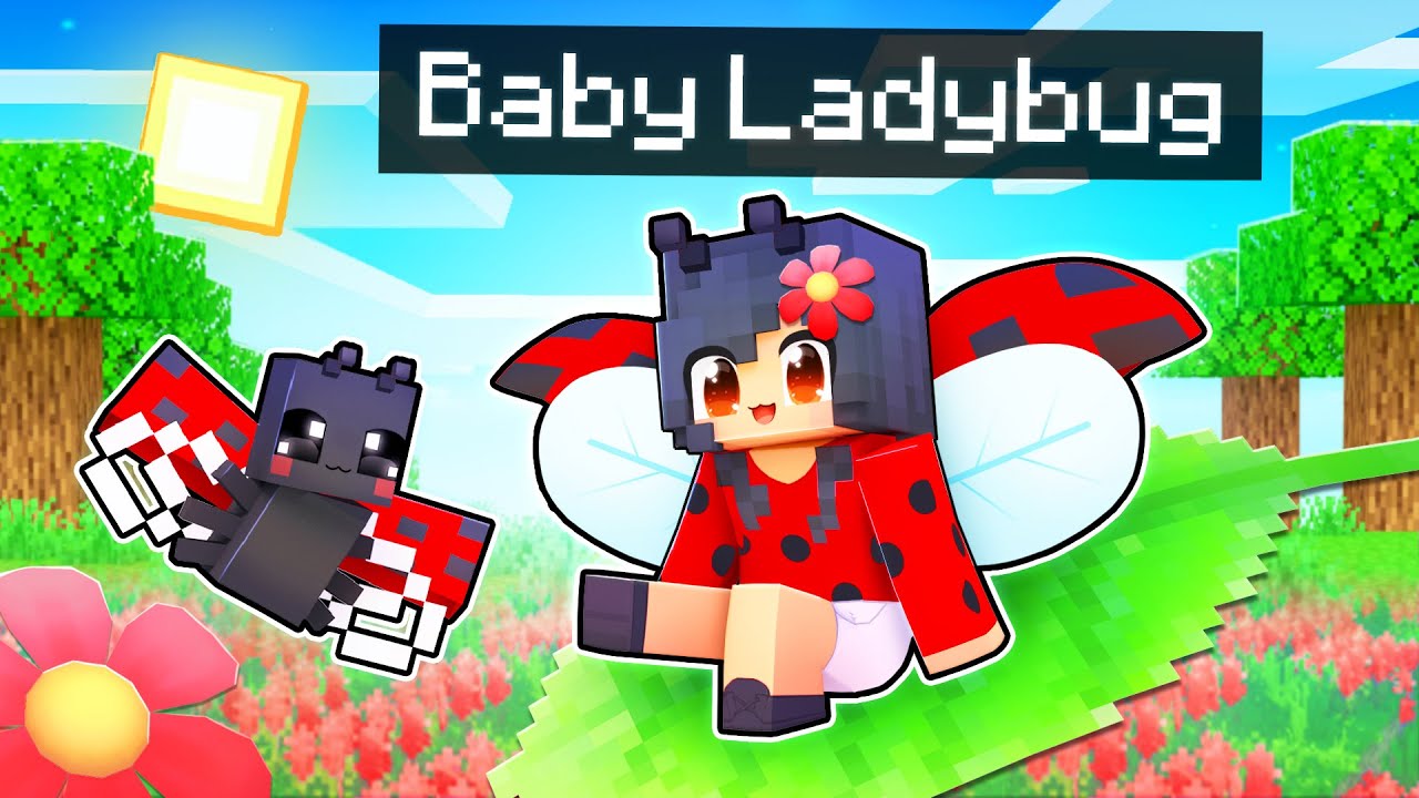 The Luckiest Baby LADYBUG In Minecraft! - YouTube