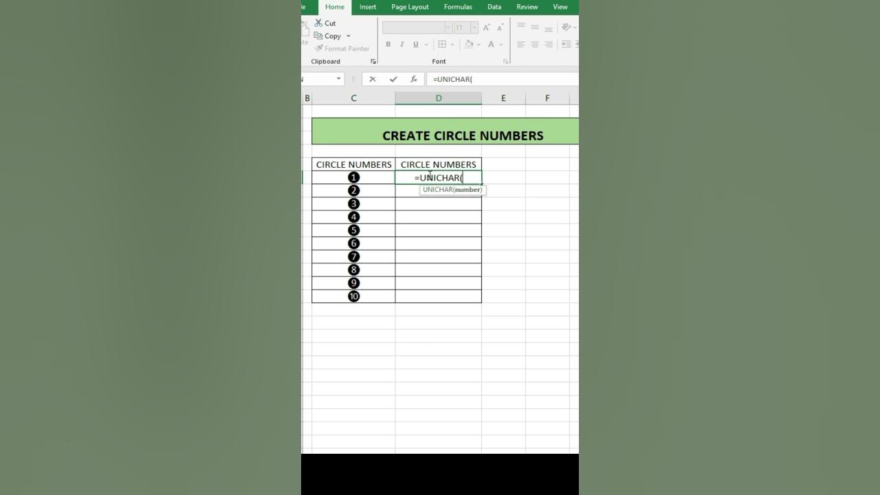 Create Circle Number #shorts #excel #exceltips #exceltutorial #exceltrick - YouTube