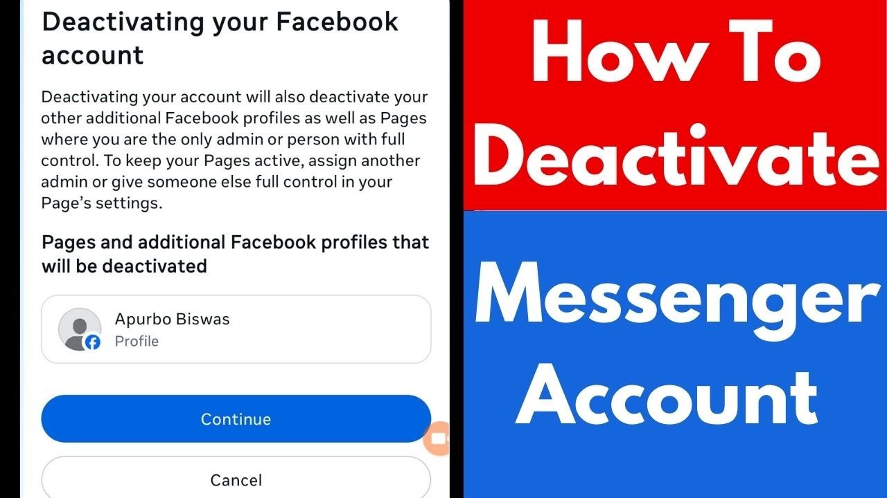 How To Deactivate Messenger Account | Deactivate Messenger Account ...