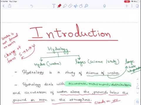 Hydrology Lecture 1: Introduction - YouTube
