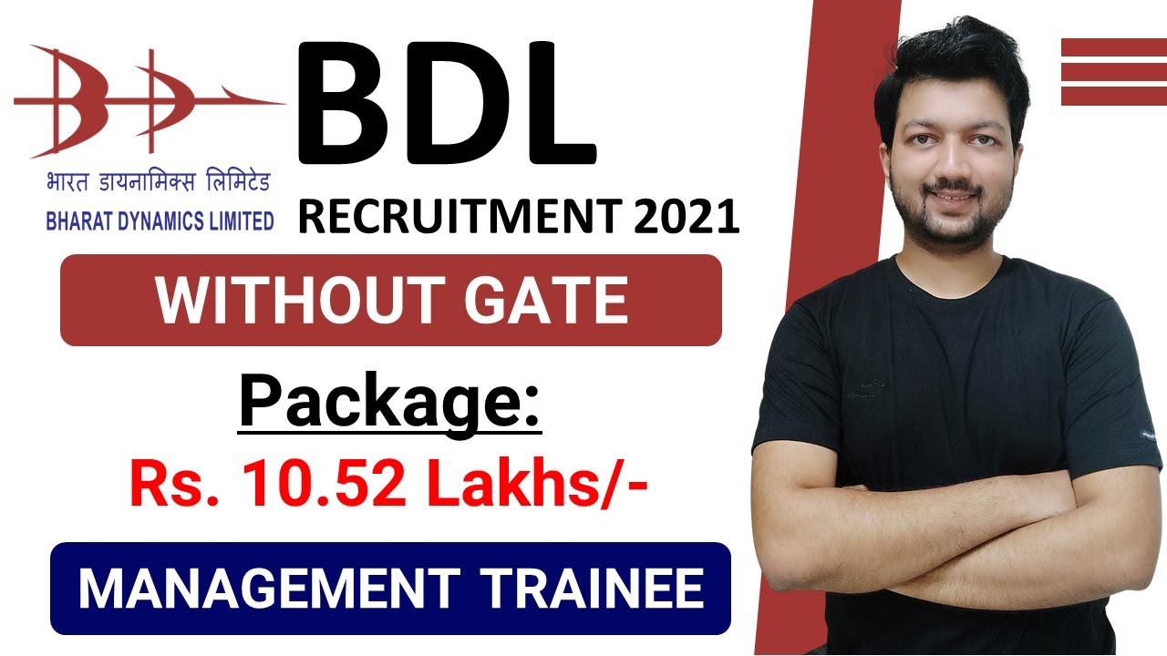 BDL Recruitment 2021 | Management Trainee Posts | Final Year Eligible ...