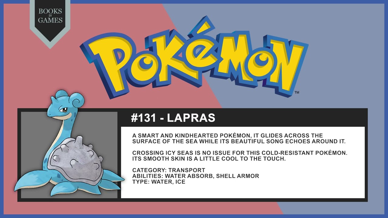 Pokémon 131 - Lapras (Pokédex Narrated) - YouTube