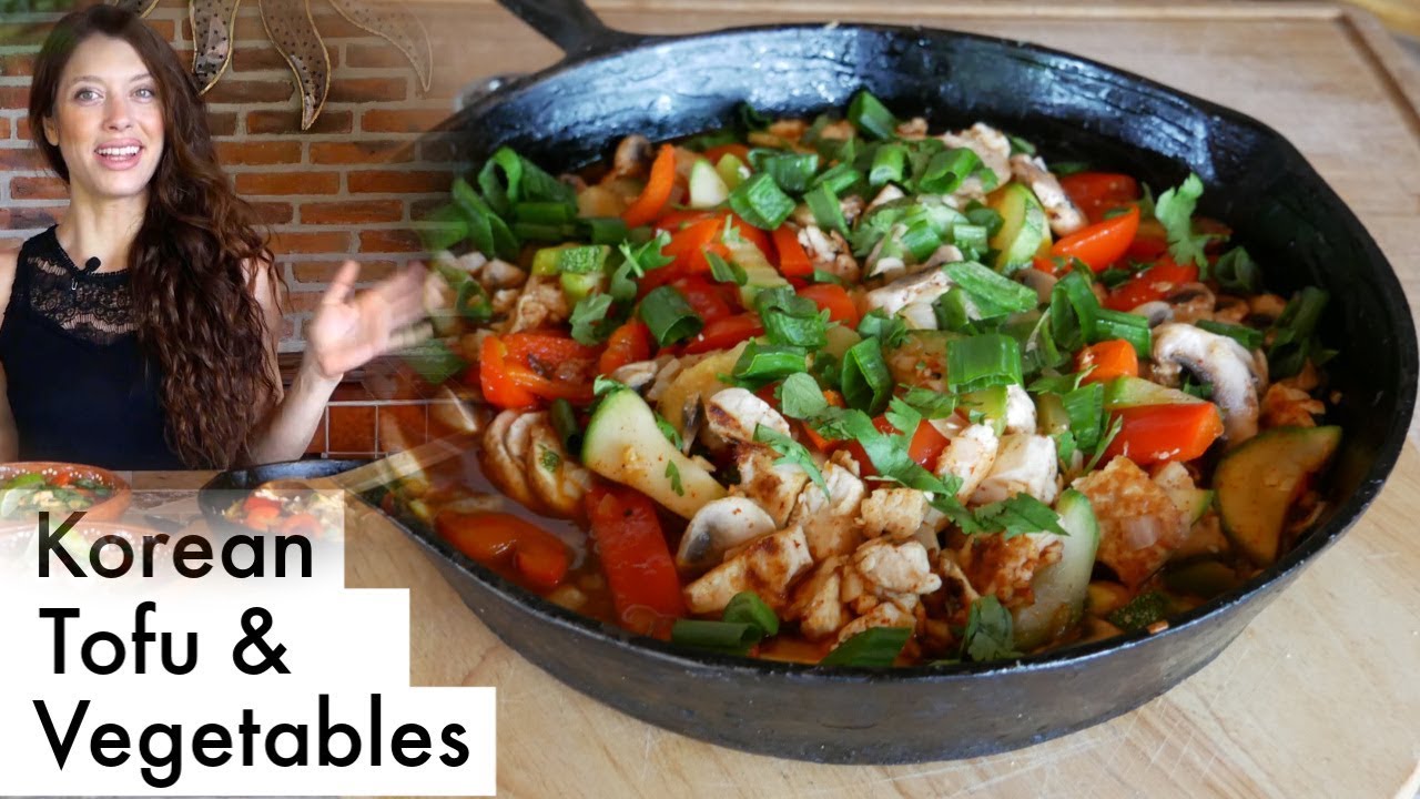Korean Tofu & Vegetables | Tofu Coreano y Verduras | ArtisticVegan.com ...