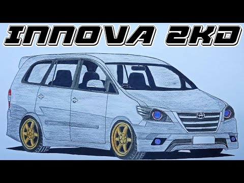 MENGGAMBAR KIJANG INNOVA 2KD || CUMI CUMI DARAT || MENGGAMBAR MOBIL ...