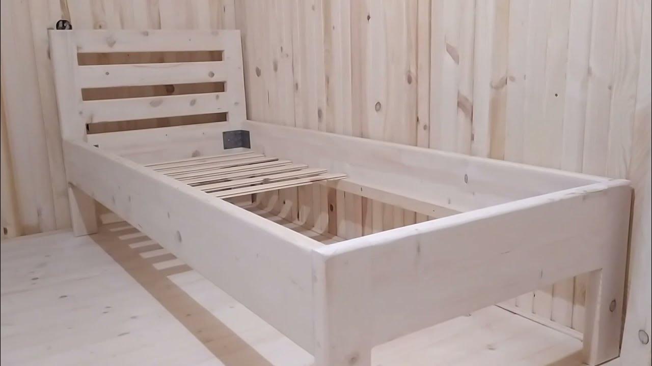 Эту кровать может сделать каждый!!! Деревянная кровать за пол часа ...