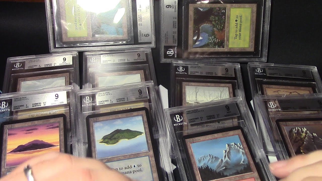 Alpha Basic Land Set Swamp Island Mountain Forest Plains All Versions ...